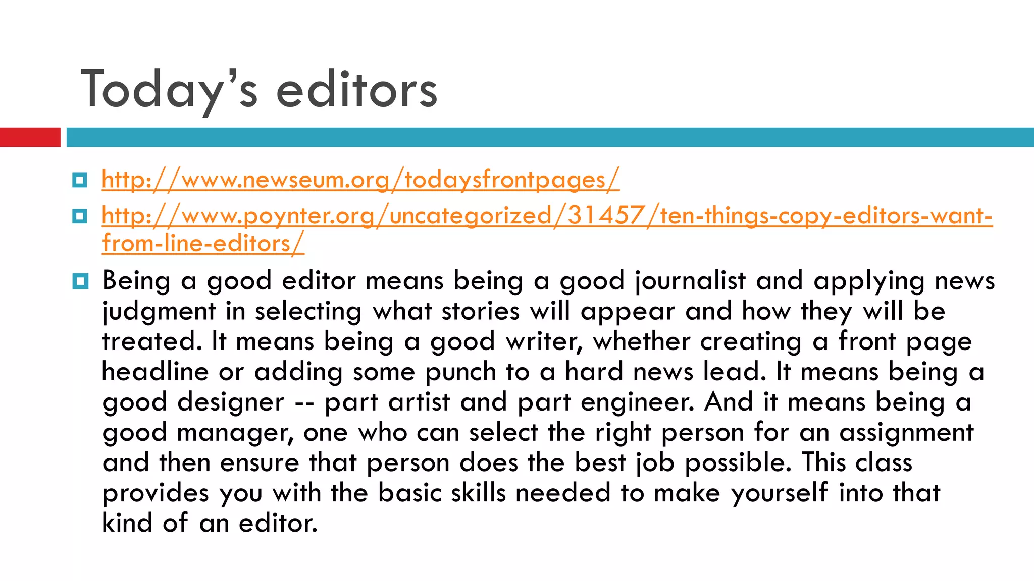 News editing 101 | PPTX