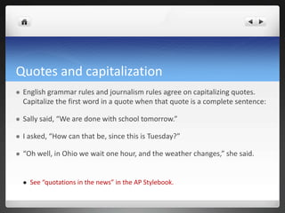 News editing capitalization2 | PPT