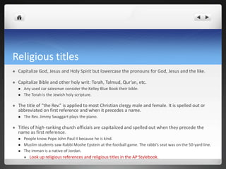 News editing capitalization2 | PPT