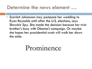 News elements powerpoint | PPT