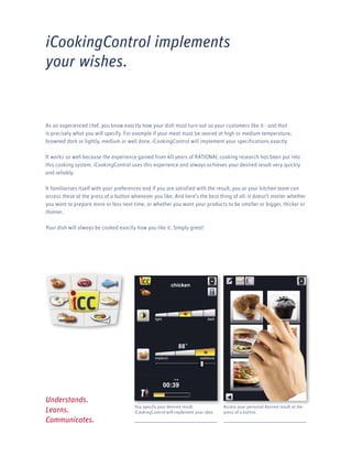 New self cooking center, rational 5 sense - Kitchenrama | PDF