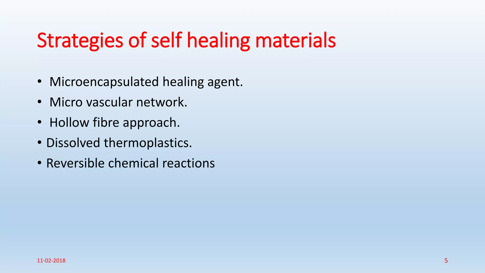 Self healing of Composite material | PPTX
