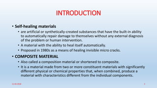 Self healing of Composite material | PPTX