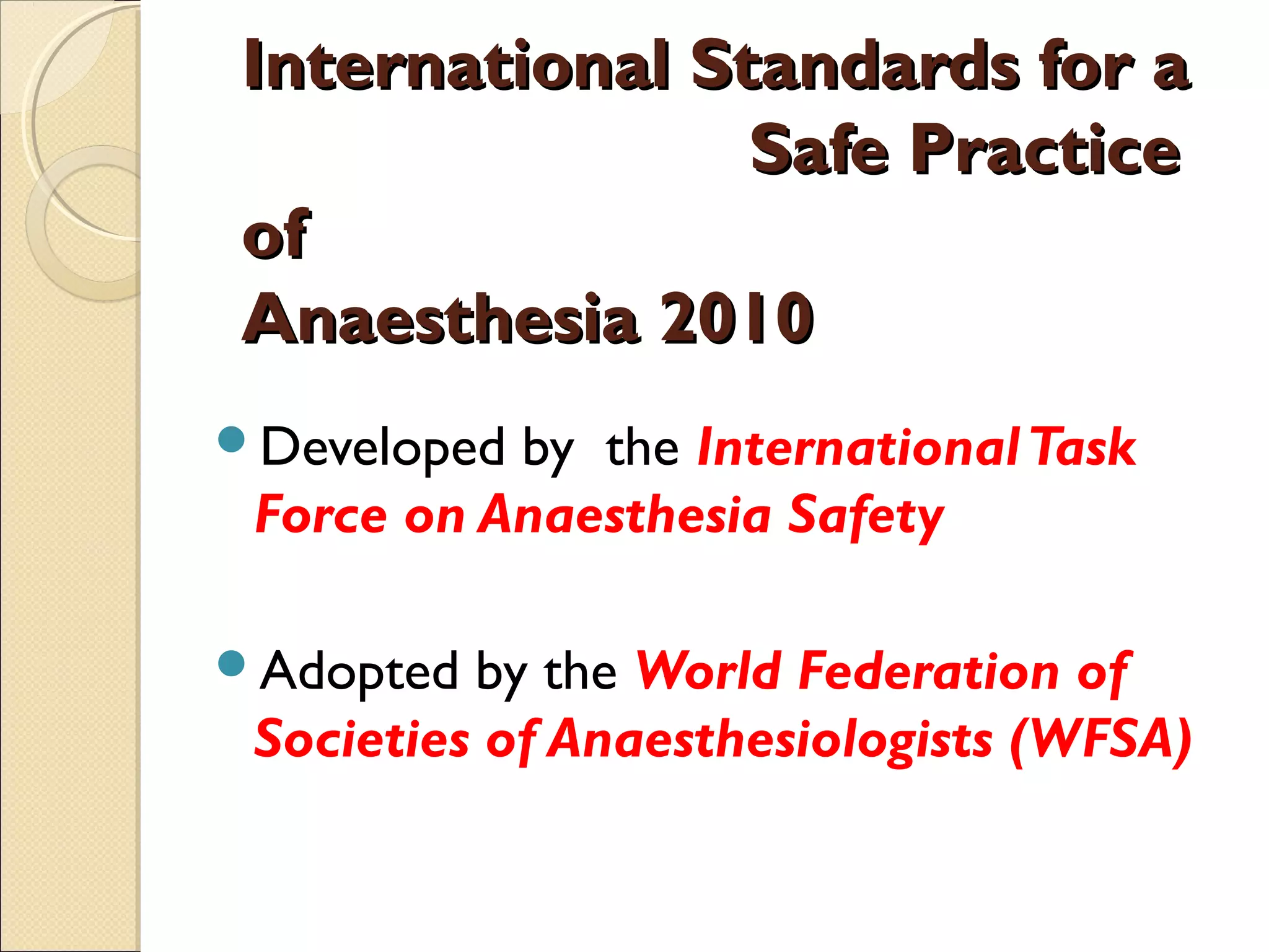 safe anesthesia practice | PPT