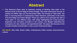Reading New India in the Fiction World of Arvind Adiga and Chetan ...