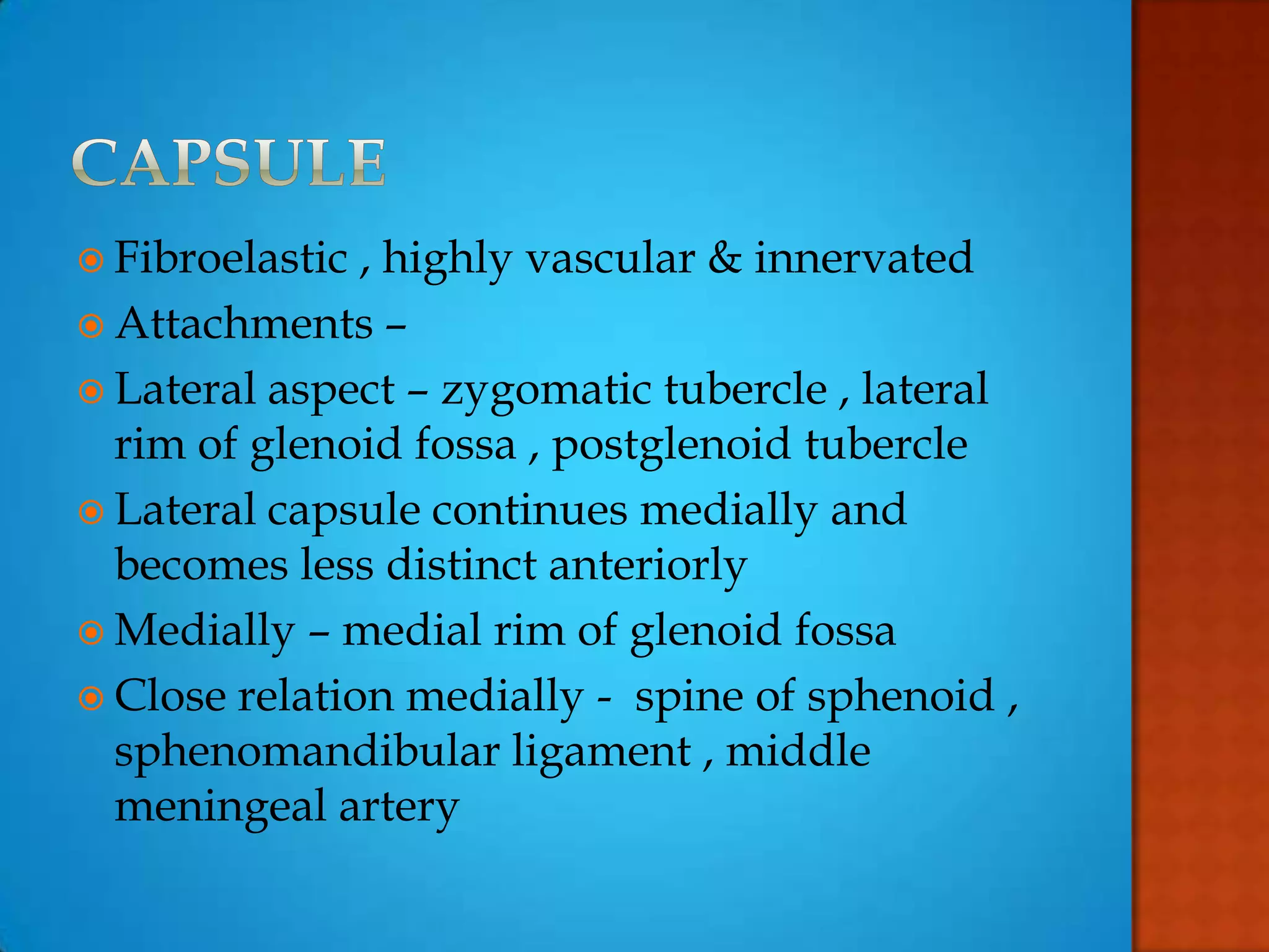 anatomy of TMJ | PPTX
