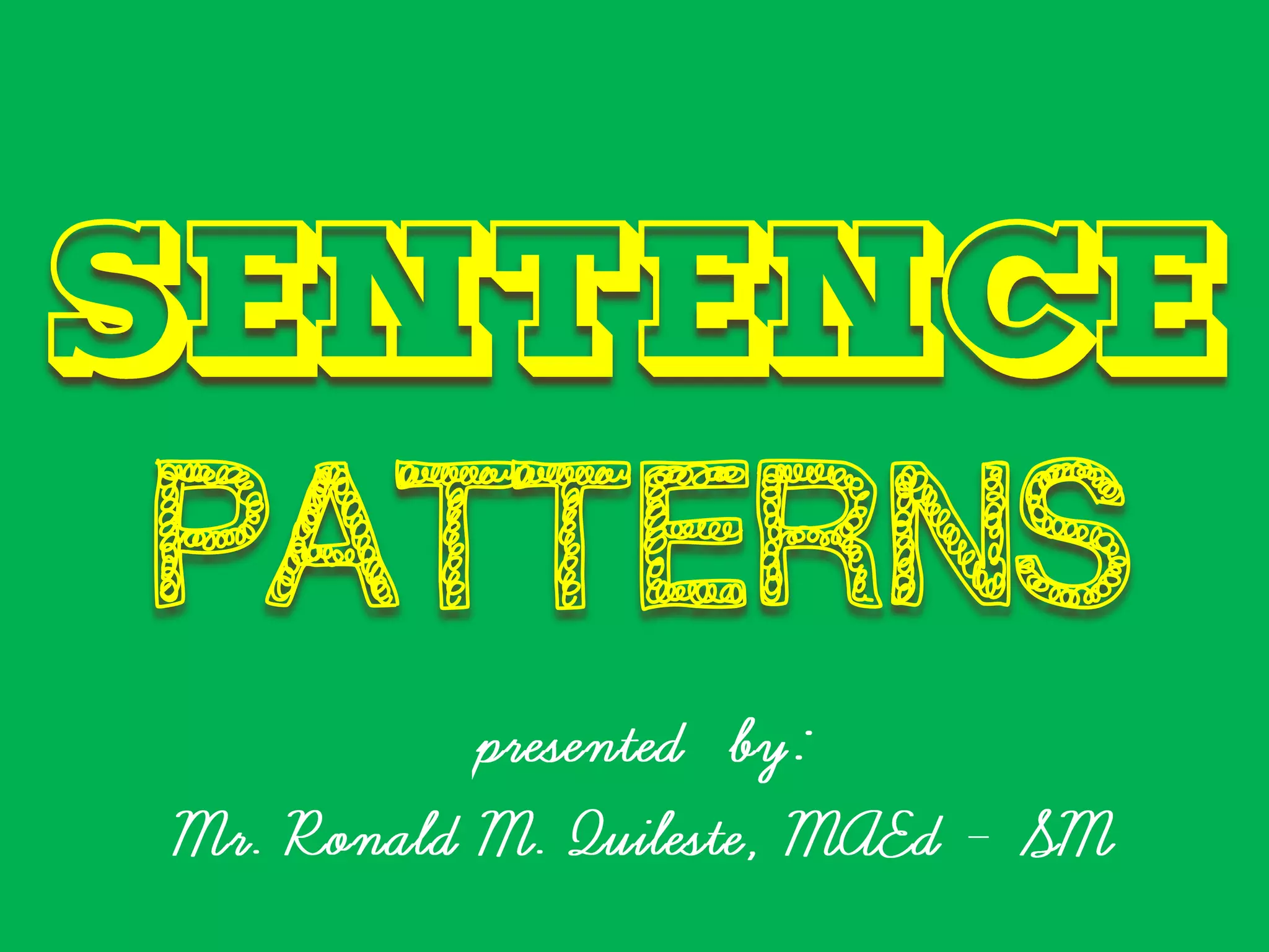 Sentence Patterns - Grammar Lesson for Grades 5 and 6 | PDF