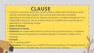 Sentence Structure in English. (From Morphemes to Clauses) | PPTX