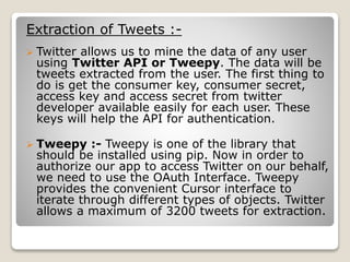 New sentiment analysis of tweets using python by Ravi kumar | PPTX | Internet | Computing