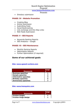 New Seo Proposal | PDF