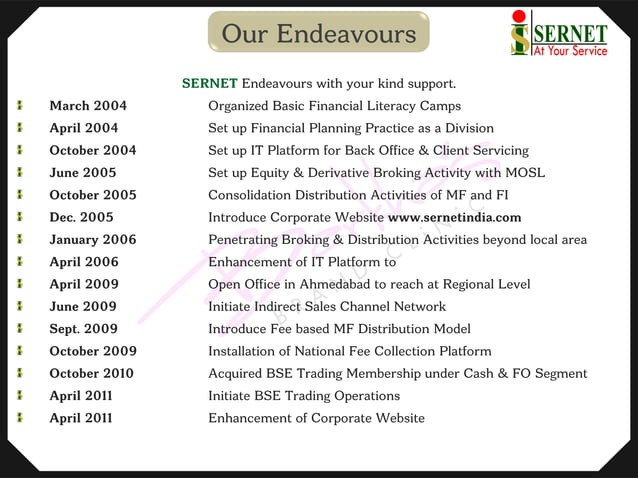 Sernet India Company Profile | PPT