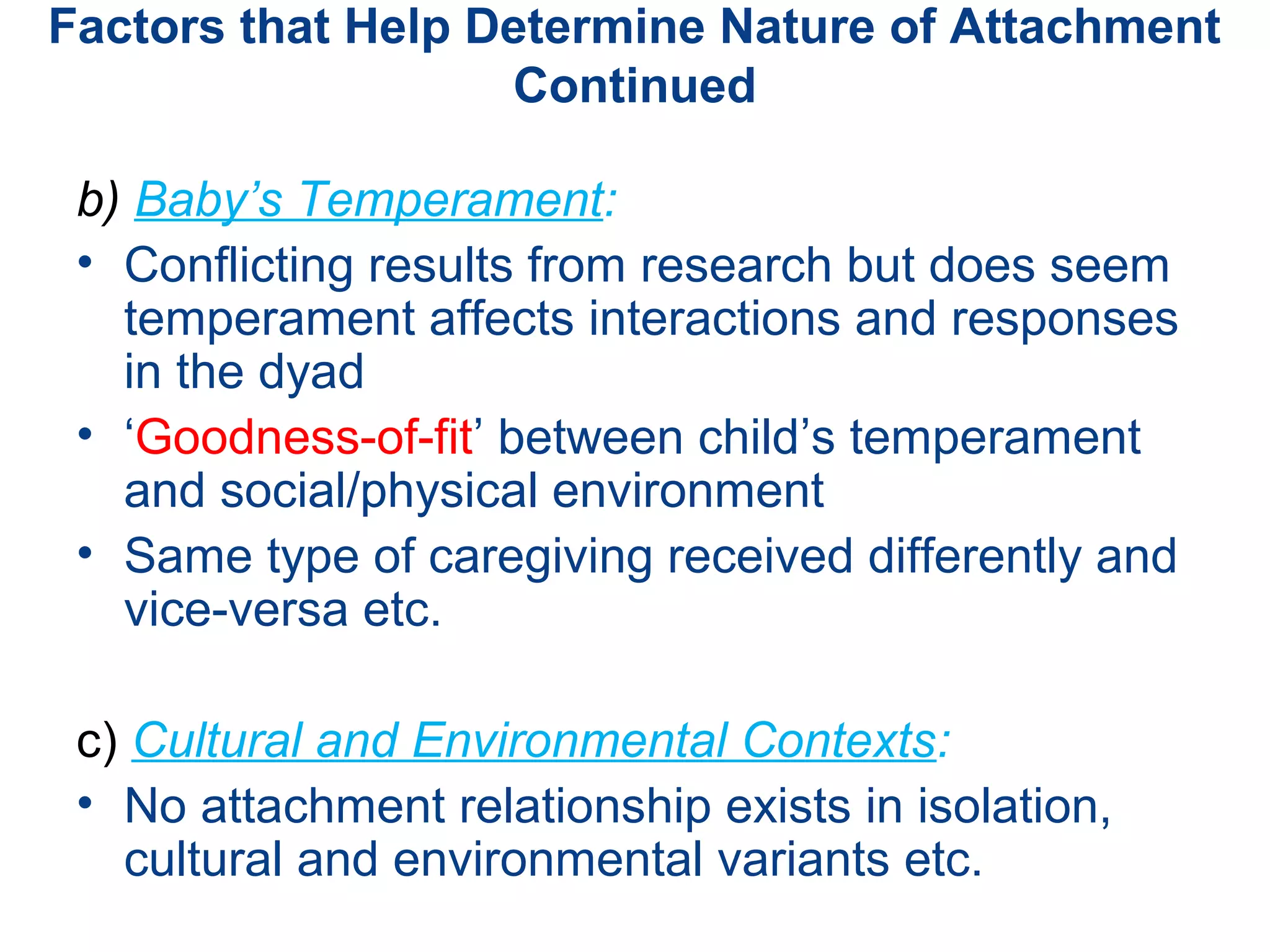 Session Two Presentation: Attachment Theory | PPT