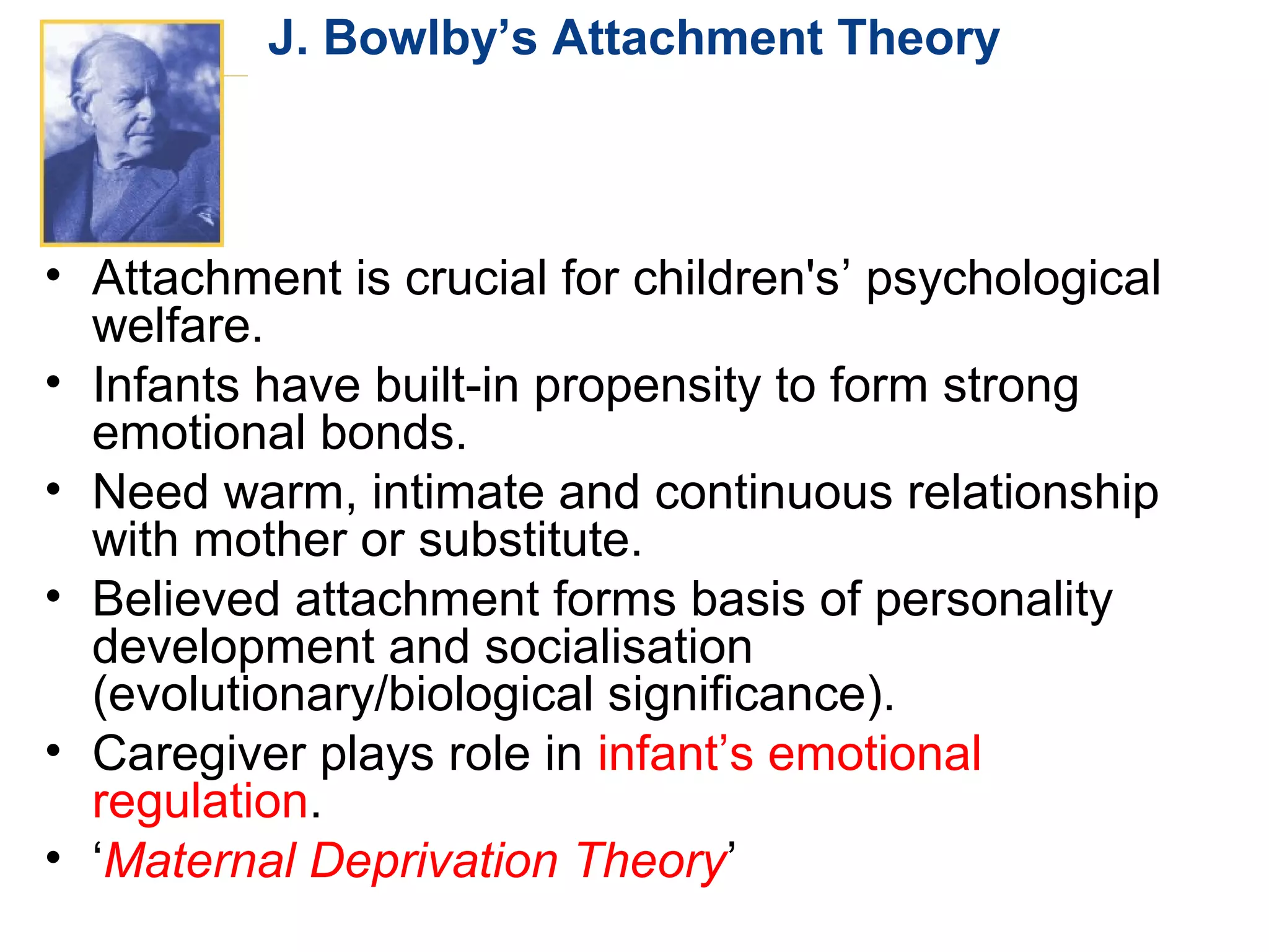 Session Two Presentation: Attachment Theory | PPT