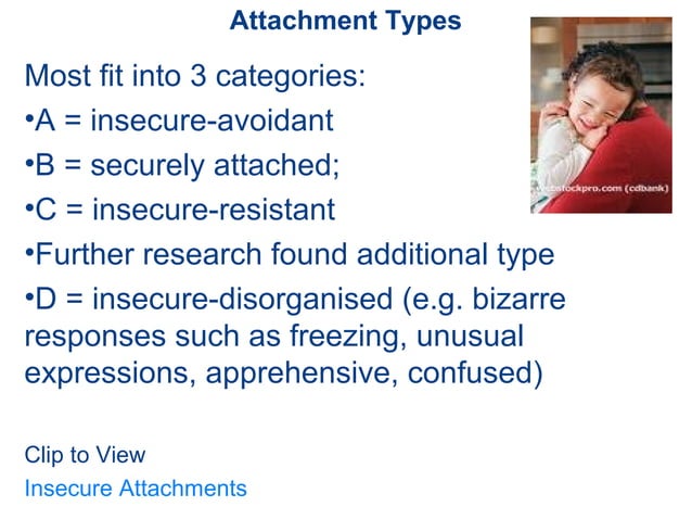 Session Two Presentation: Attachment Theory | PPT