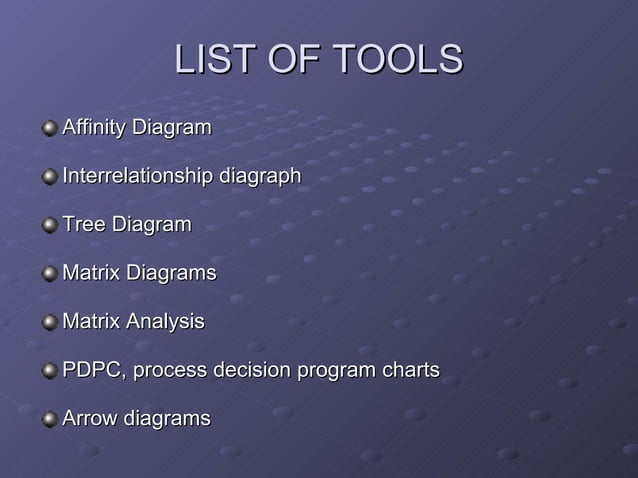New seven management tools | PDF | Science