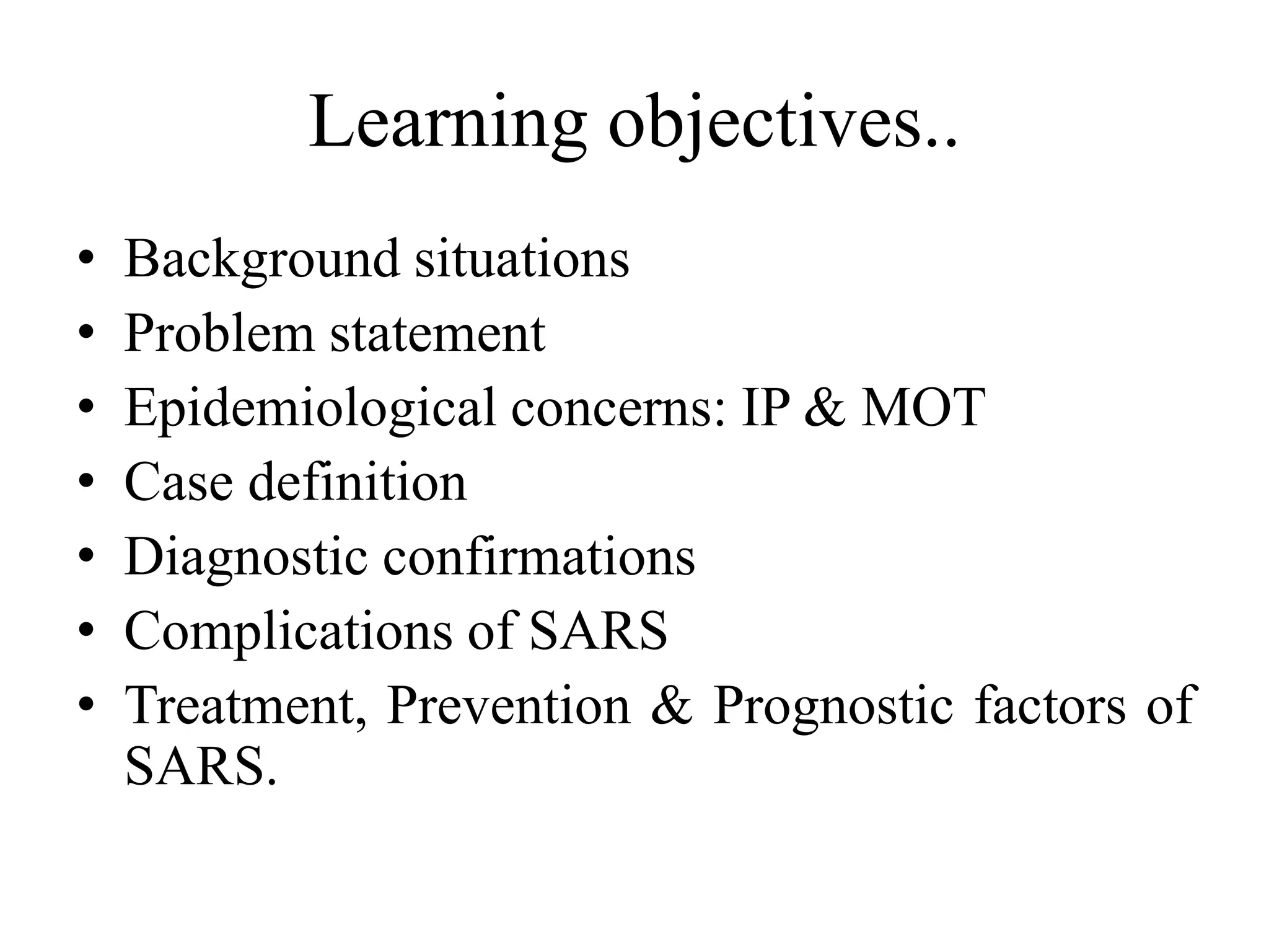 Severe Acute Respiratory Syndrome (SARS) | PPTX