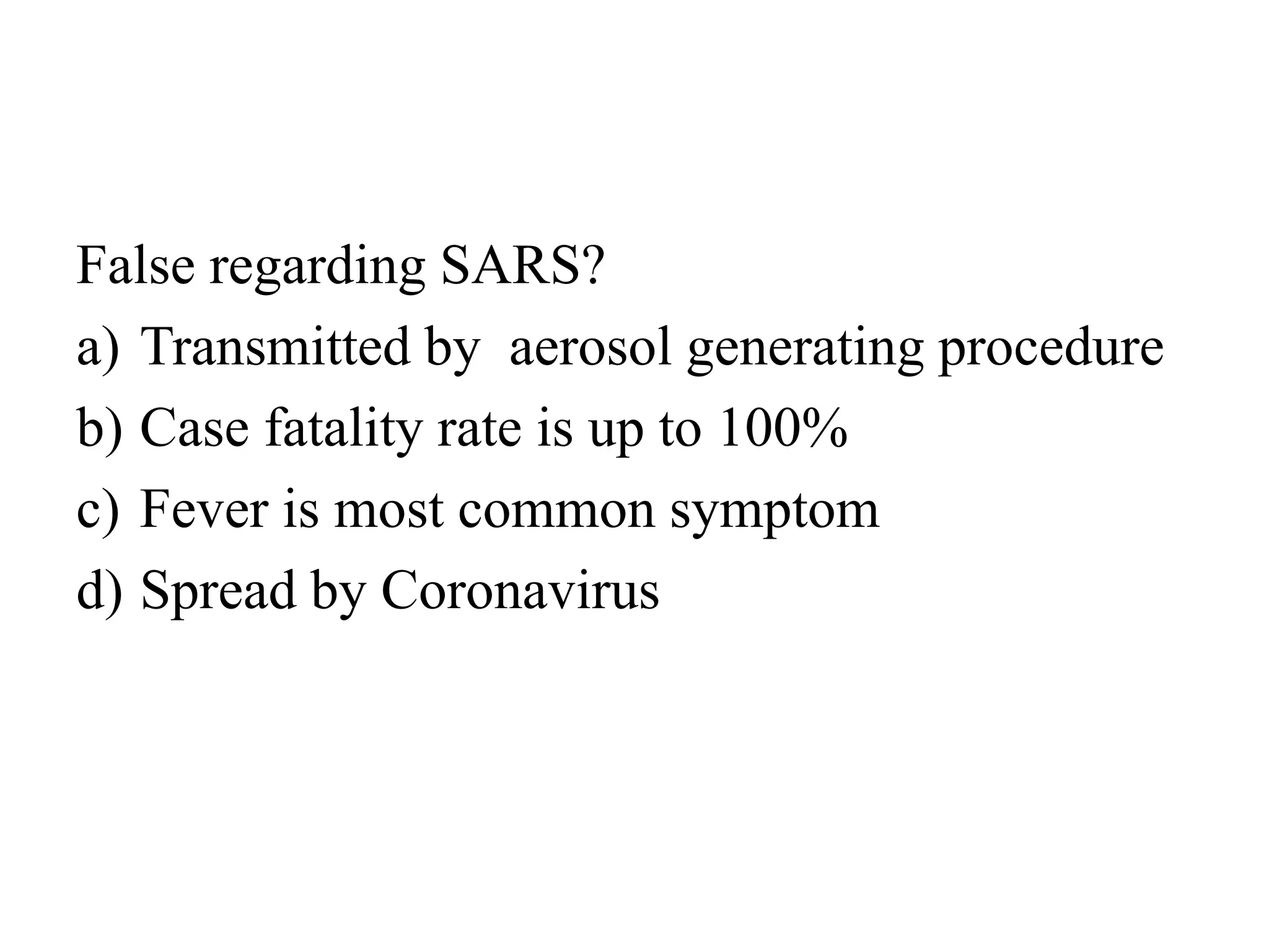 Severe Acute Respiratory Syndrome (SARS) | PPTX