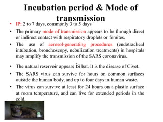 Severe Acute Respiratory Syndrome (SARS) | PPTX