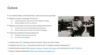 Multimodal Perspectives for Digitised Historical Newspapers | PPT