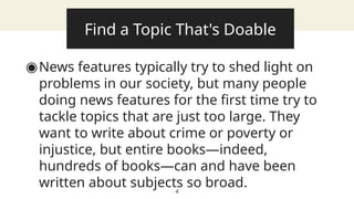NEWS FEATURE.pptx JOURNALISM GRADE 7 1ST | PPTX