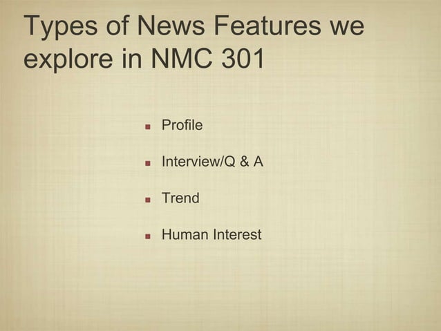 News Feature Format | PPT