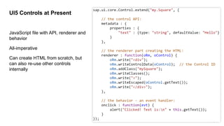 UI5con 2018: News from Control Development | PDF