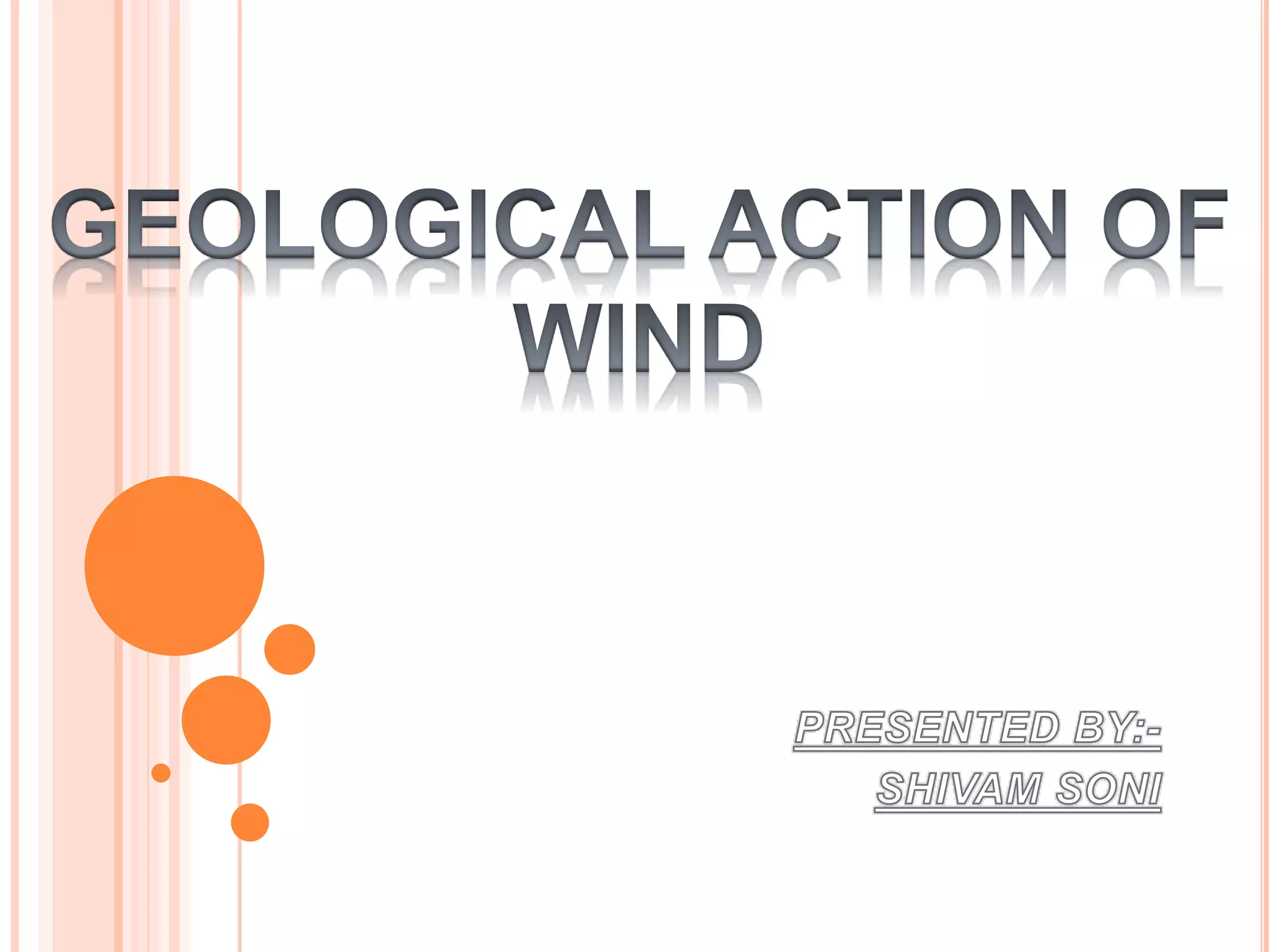 Aeolian process and landform by shivam soni B.Sc student of Department ...