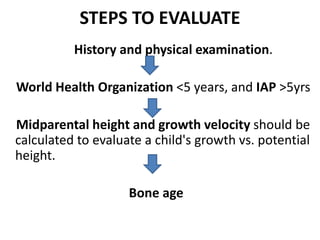 Short stature indication of growth hormone therapy | PPTX