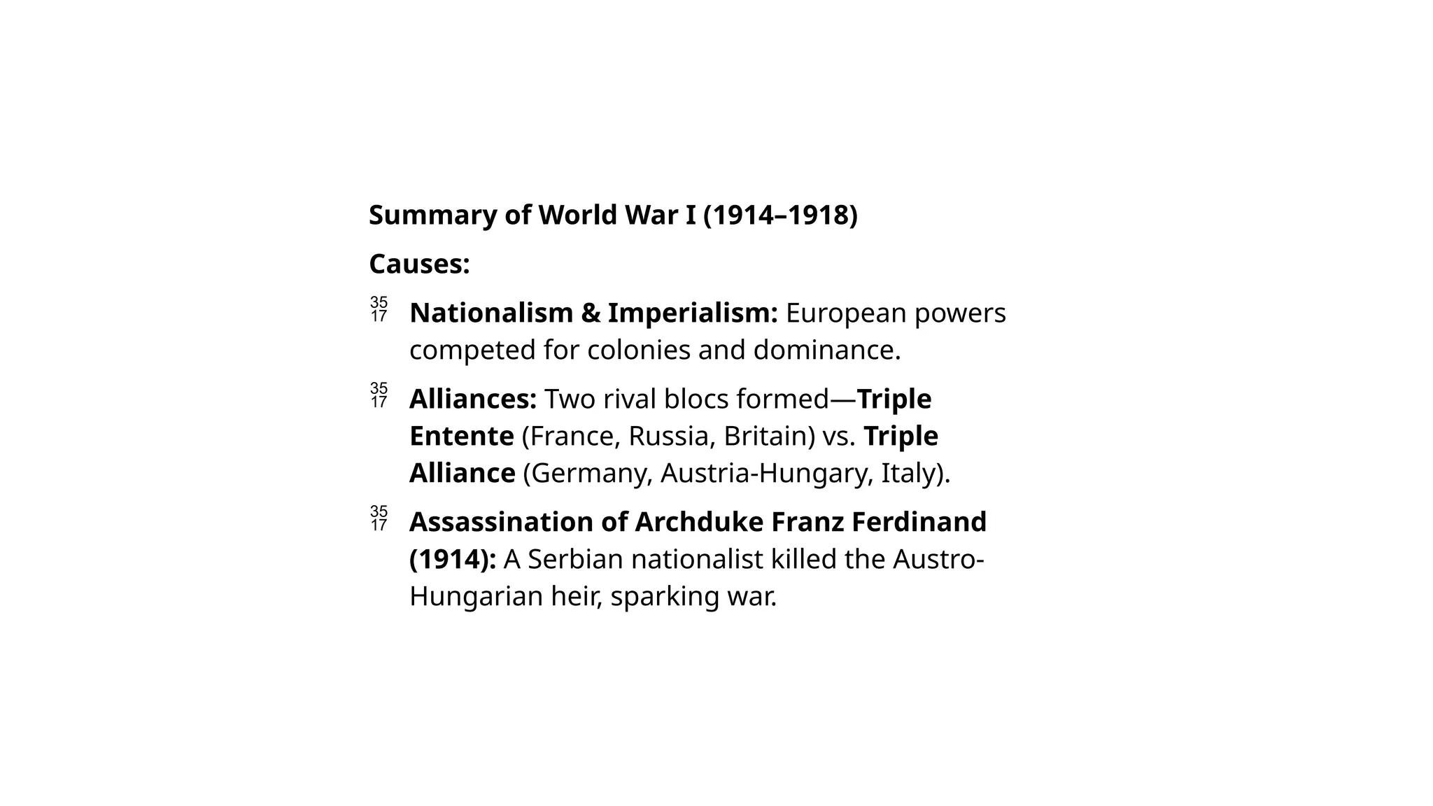 New Short summary -- World war 1 summary short --.pptx