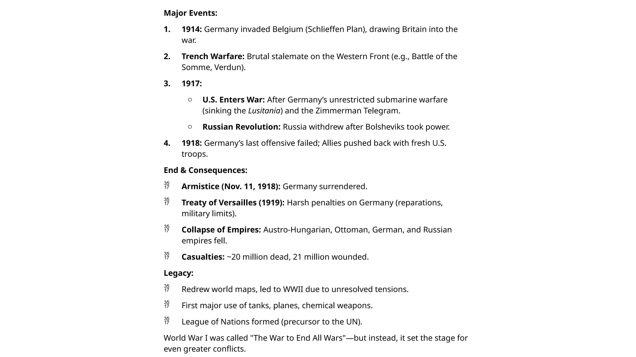 New Short summary -- World war 1 summary short --.pptx