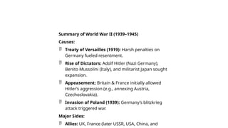 New Short summary -- World war 2 summary short --.pptx