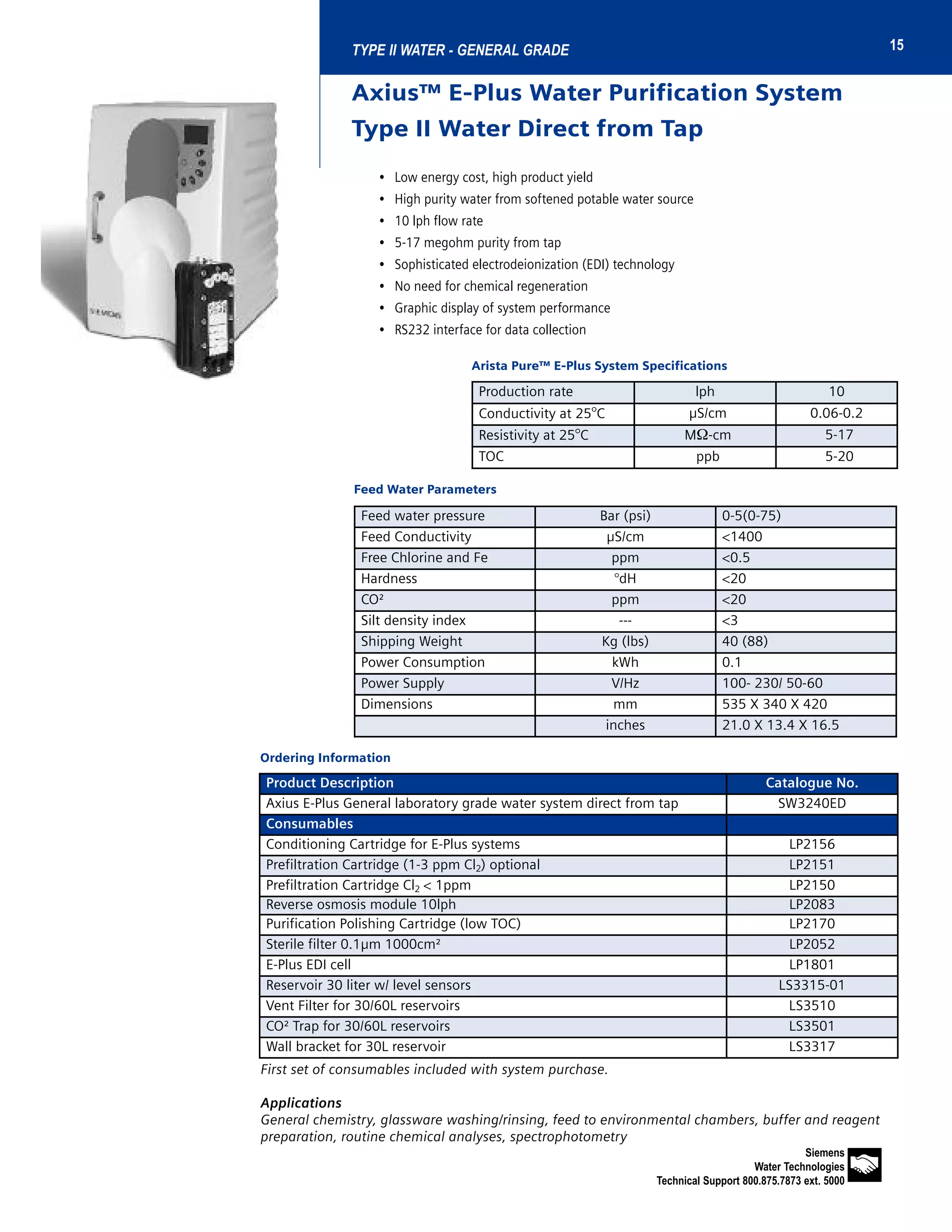 New Siemens Elga Lab Catalogue 2009 | PDF