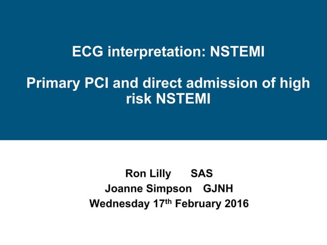 ECG interpretation: NSTEMI | PPT
