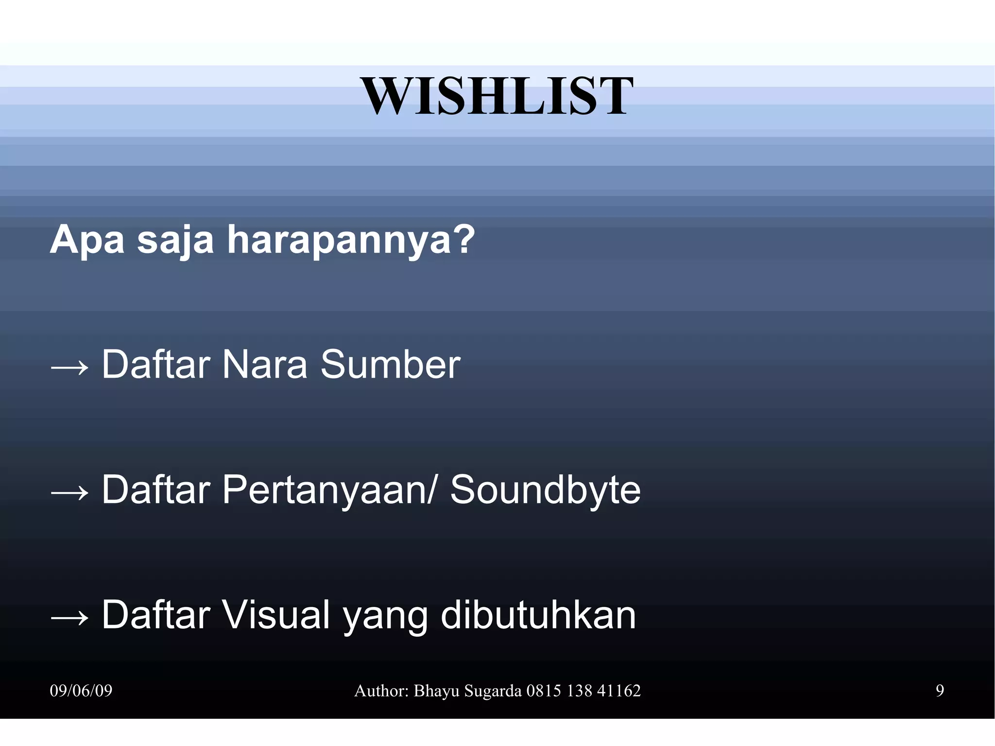 News Judgement & Wishlist | PPT