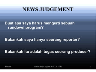 News Judgement & Wishlist | PPT
