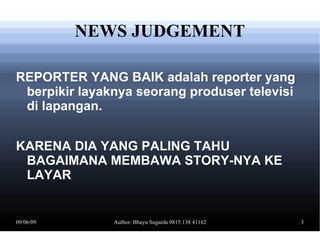 News Judgement & Wishlist | PPT