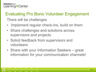 Engaging Pro Bono and Skills-Based Volunteers | PPTX