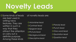 Types of News Lead | PPTX