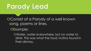 Parody Sentence Examples