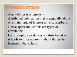 Newsletter | PPT