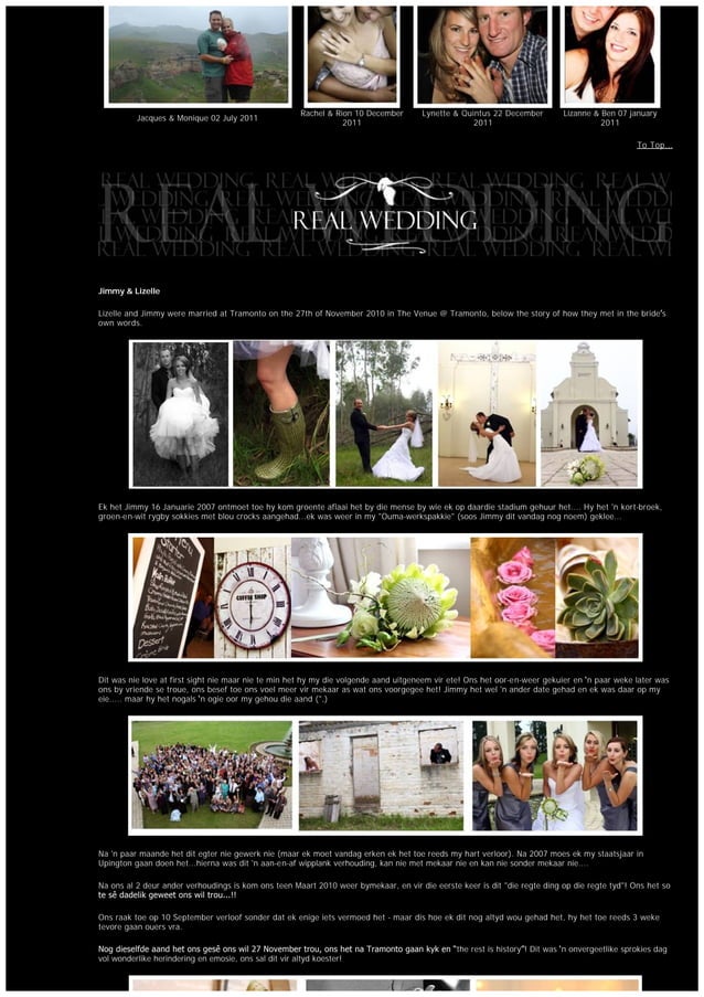 Tramonto Wedding Venue Newsletter - March 2011 | PDF