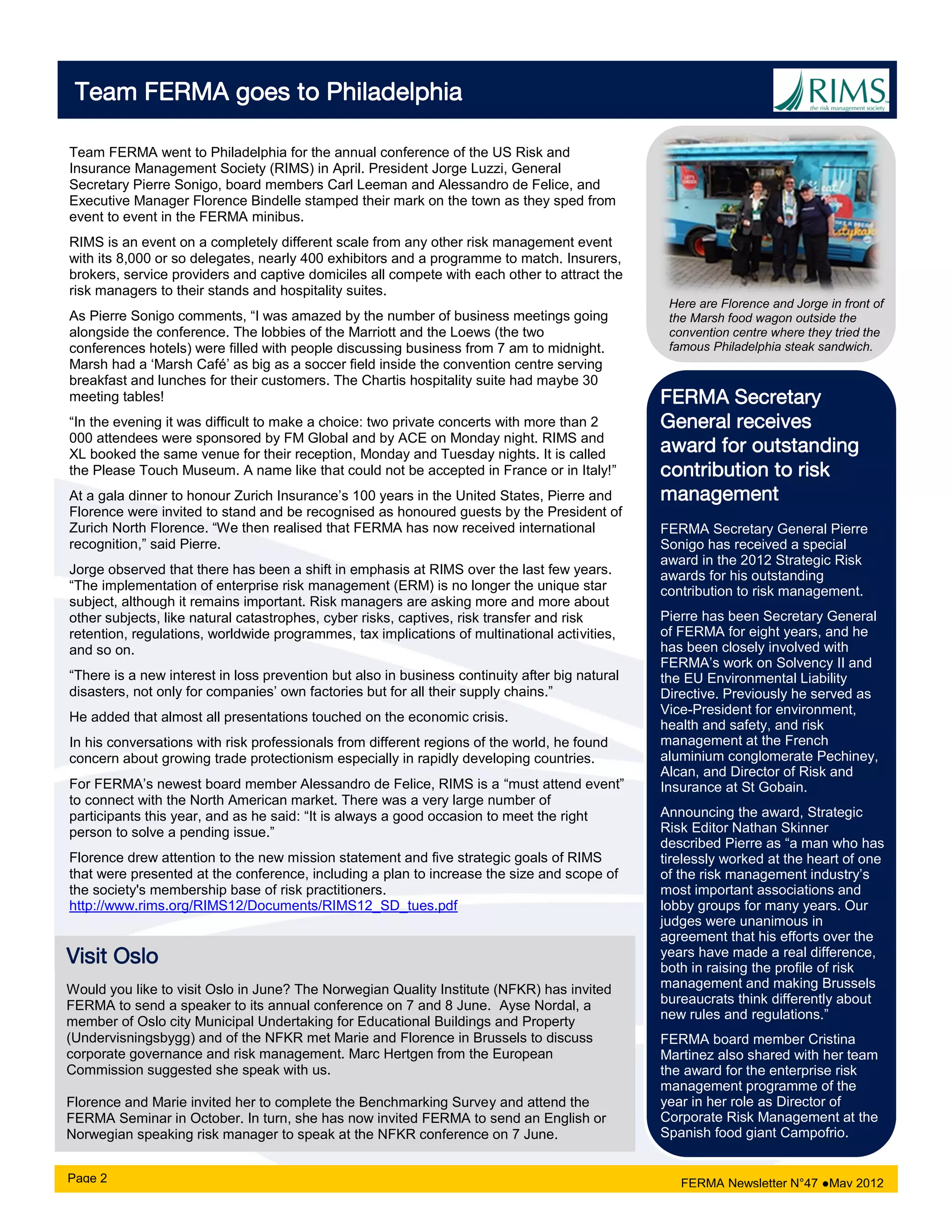 FERMA Newsletter 47 | PDF | Business | Business and Finance