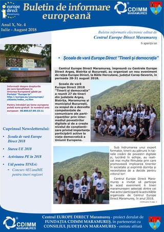 Newsletter Europe Direct Maramures nr. 4/2018 | PDF