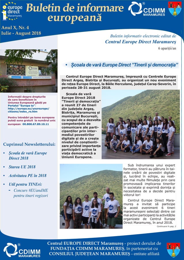 Newsletter Europe Direct Maramures nr. 4/2018 | PDF