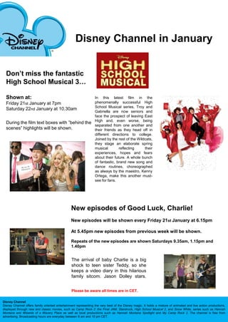 Disney January Highlights | PDF