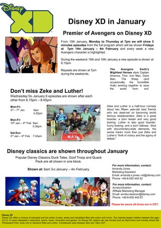 Disney January Highlights | PDF