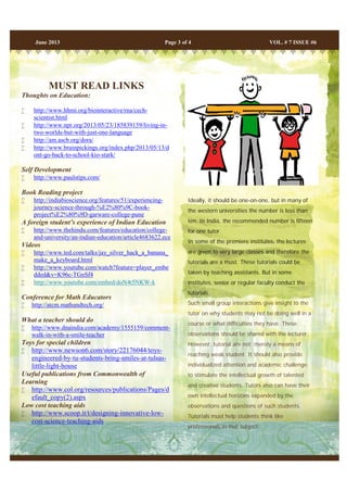 Inspiring Teachers June 2013 | PDF