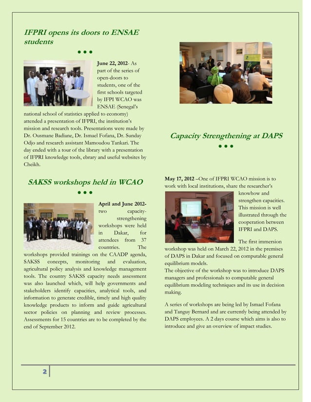 IFPRI WCAO Newsletter1 | PDF