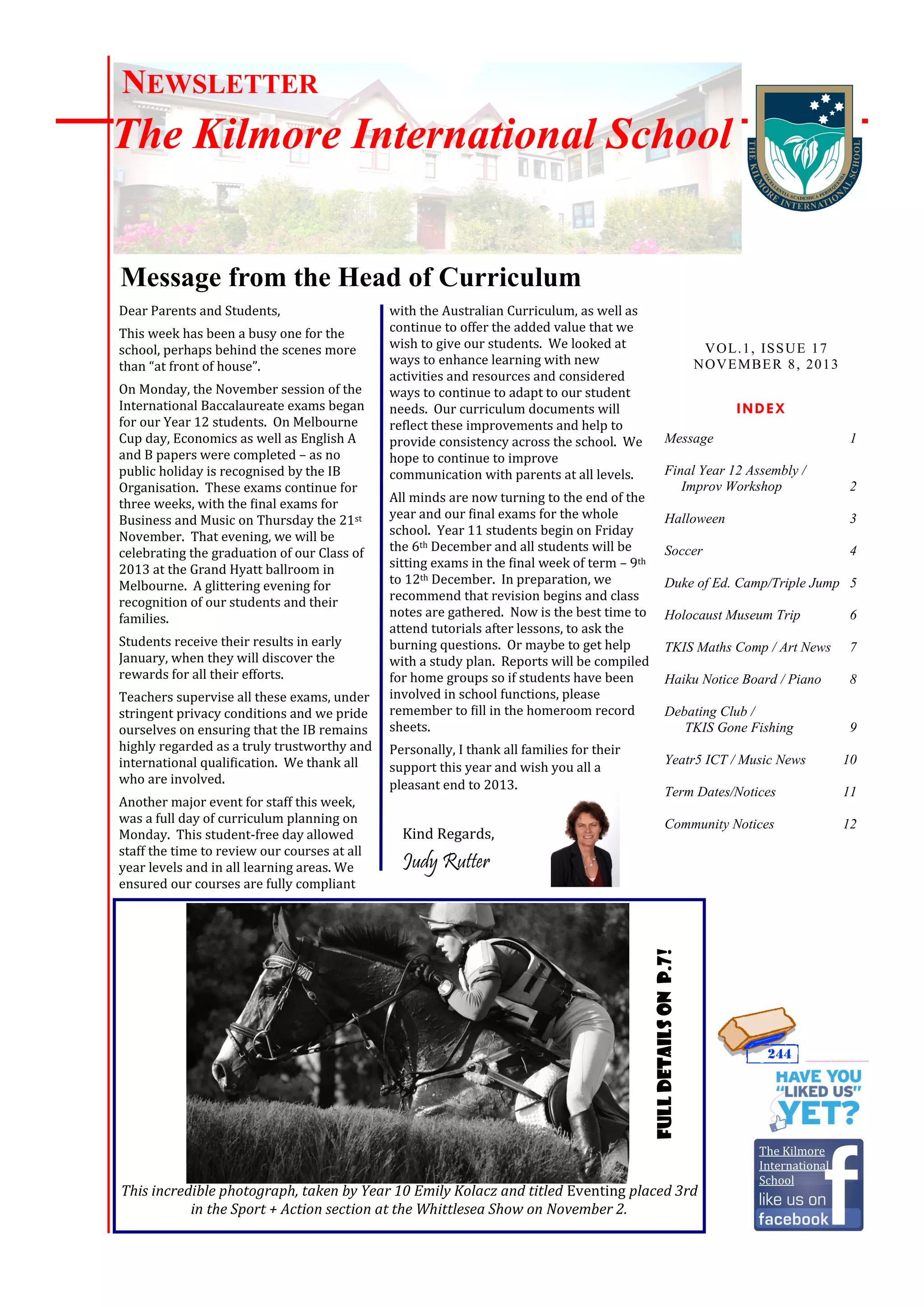 The Kilmore International School Newsletter 17 2013 | PDF