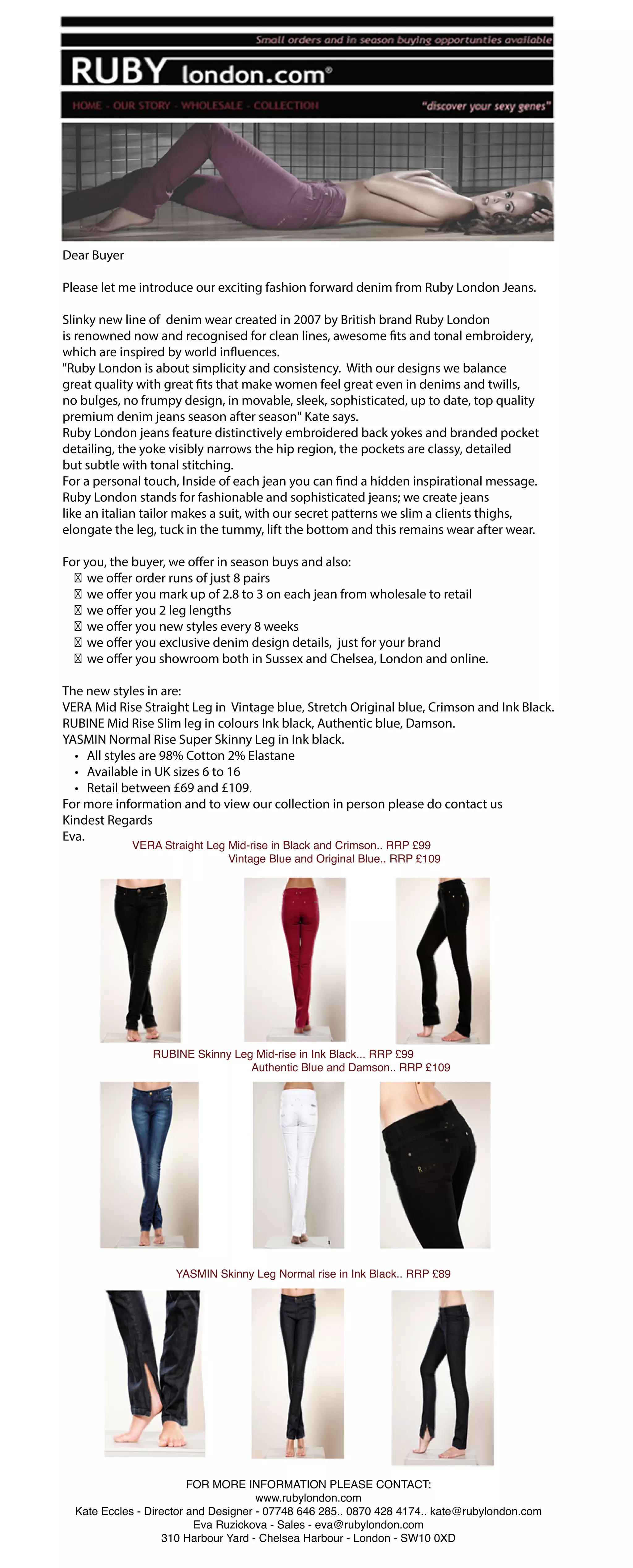 Ruby London Jeans Wholesale - find your sexy jeans | PDF
